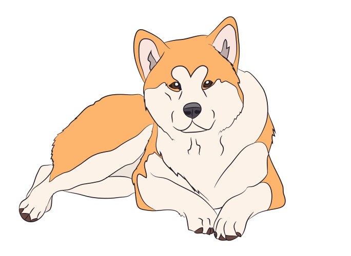 Poor hungry dog cartoon Royalty Free Vector Image