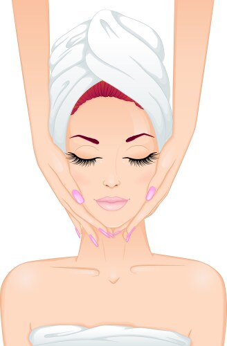 Face massage Royalty Free Vector Image - VectorStock