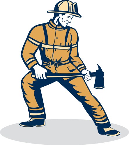 Fireman Royalty Free Vector Image - VectorStock