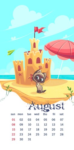 August Cartoon Vector Images (over 5,000)