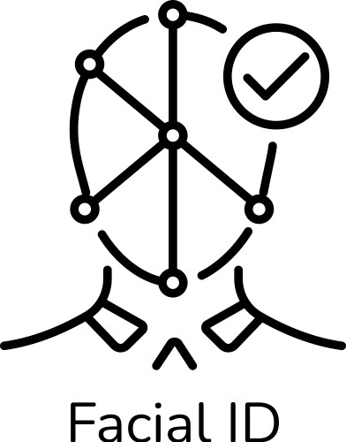 Facial authentication Royalty Free Vector Image