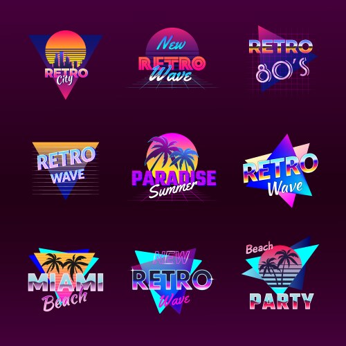 Cyberpunk futuristic poster with retro games Vector Image