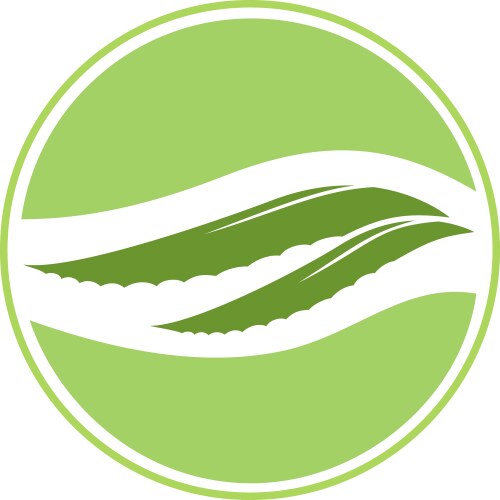 Green leaf oil extract organic logo Royalty Free Vector