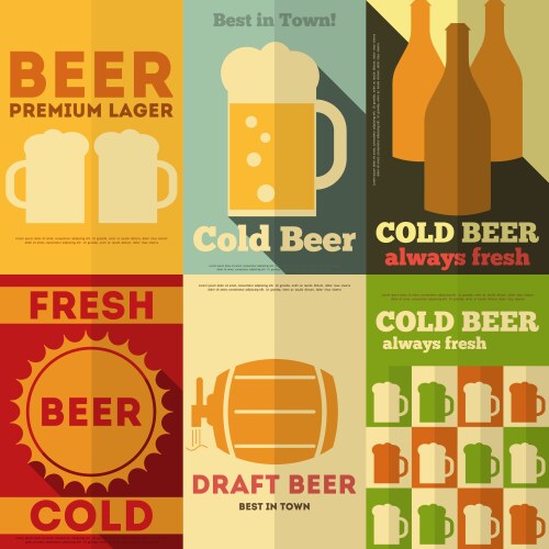 Beer poster green Royalty Free Vector Image - VectorStock