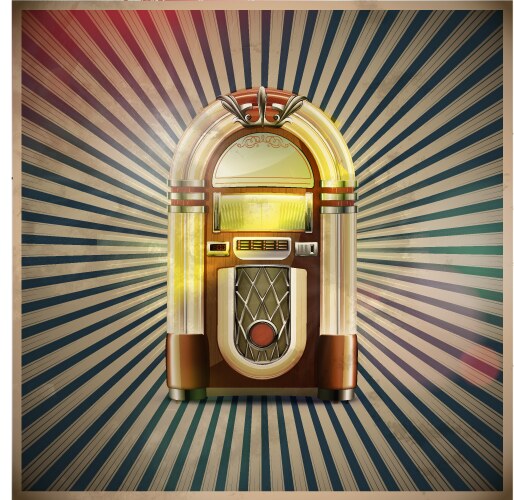 Classic juke box Royalty Free Vector Image - VectorStock