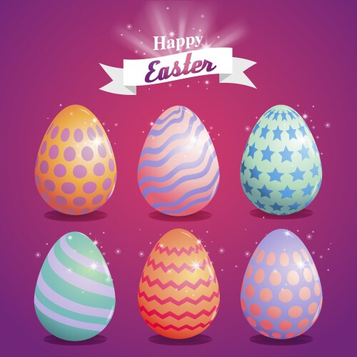 Happy easter typography bunny egg Royalty Free Vector Image