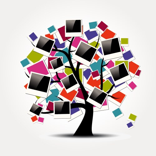 Memories tree Royalty Free Vector Image - VectorStock