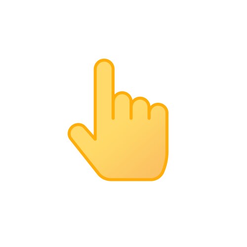 Human hand with index finger up gesture isolated Vector Image