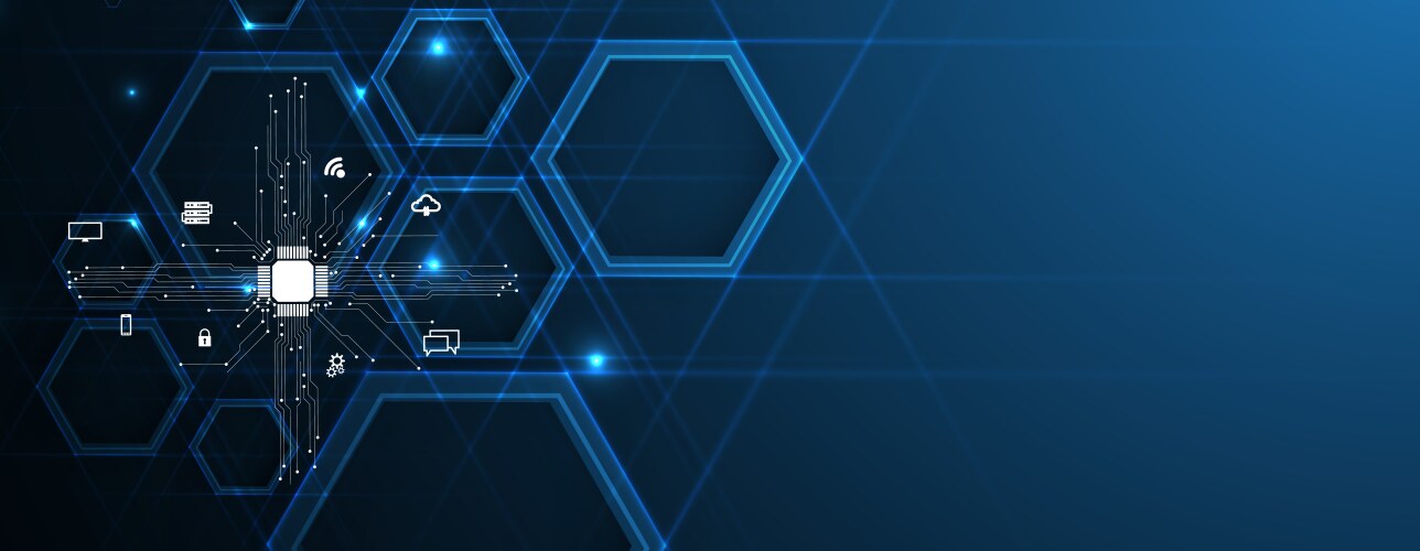 Abstract computer technology background network Vector Image