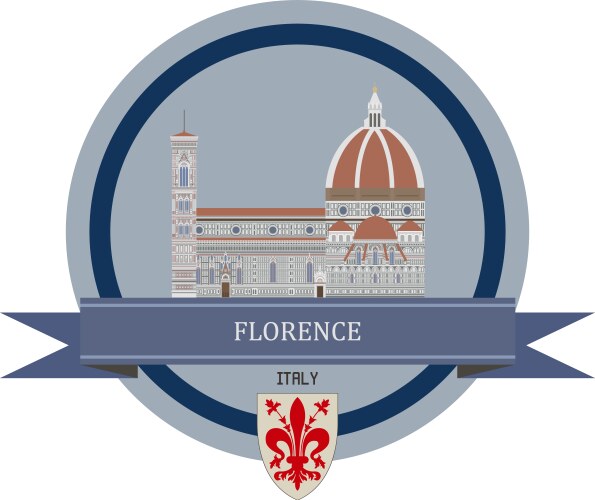 Florence light streak skyline Royalty Free Vector Image