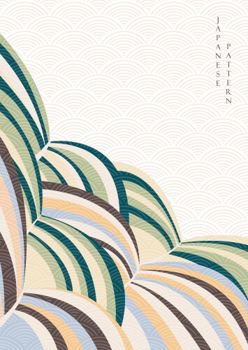 Abstract japanese themed pattern design Royalty Free Vector