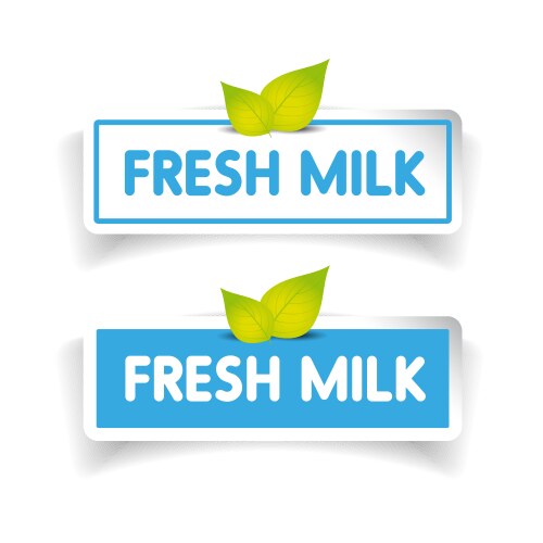 Farm fresh milk - low fat label Royalty Free Vector Image