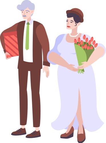Wedding couple cartoon Royalty Free Vector Image