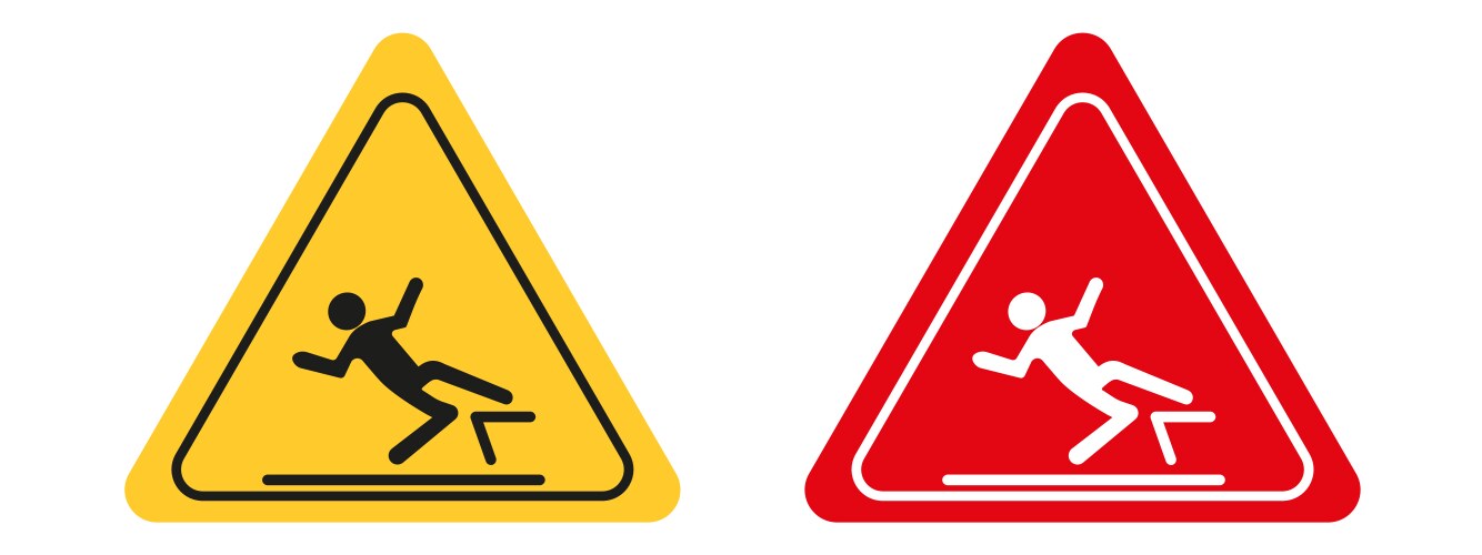 Tripping hazard warning sign ensure safety Vector Image