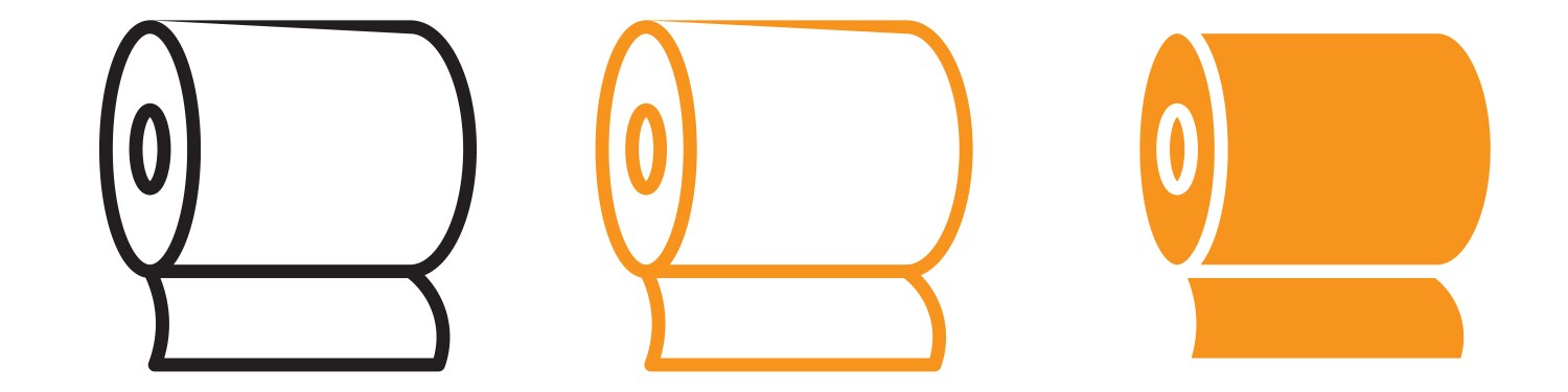 Toilet tissue paper roll icon logo sign set Vector Image