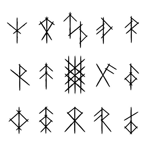 Viking runes - elder futhark alphabet Royalty Free Vector