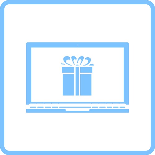 Laptop with open screen Royalty Free Vector Image