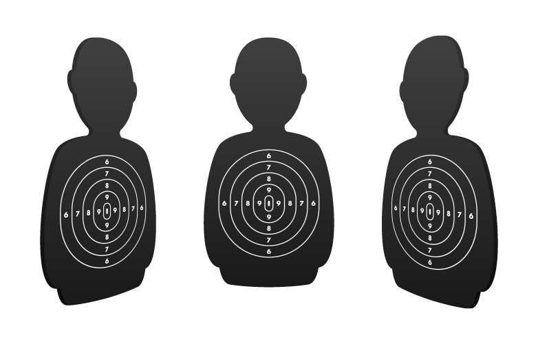 Human Silhouette Shooting Target Vector Images (over 380)