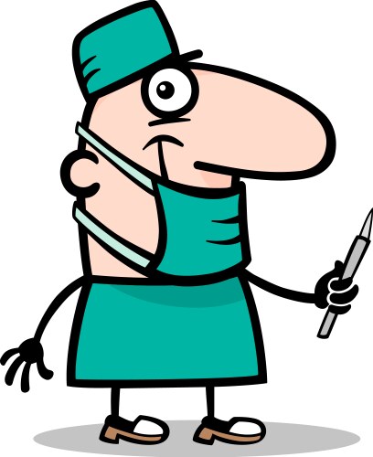 Concerned doctor cartoon Royalty Free Vector Image