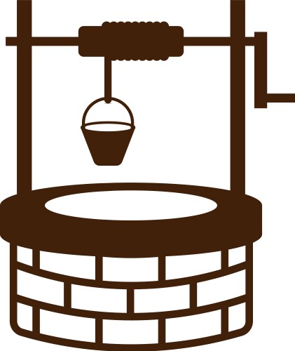 Draw well icon Royalty Free Vector Image - VectorStock