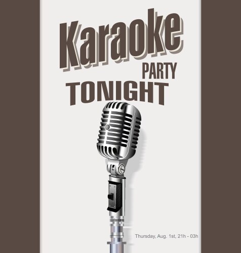 Karaoke party background Royalty Free Vector Image