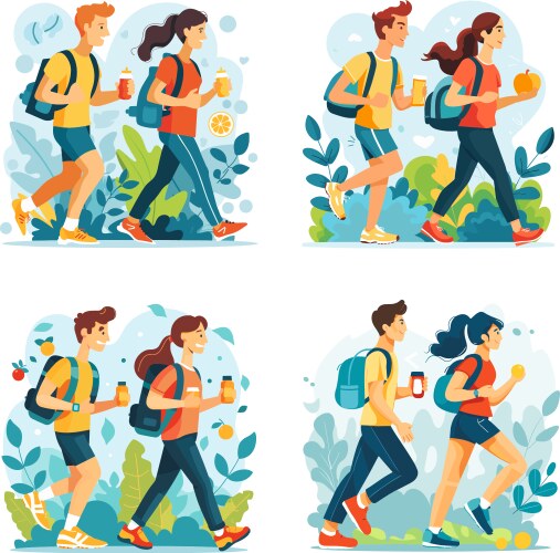 Running boy sequence little man run steps Vector Image