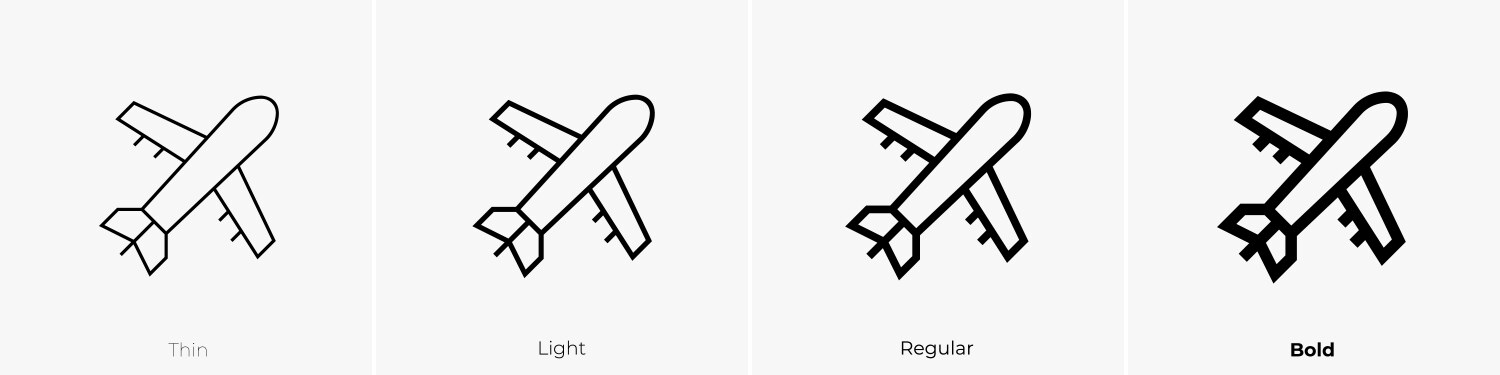 Fpv icon thin light regular and bold style design Vector Image