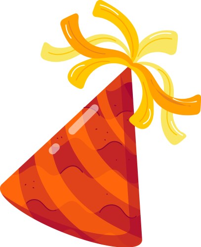 Birthday caps flat stickers Royalty Free Vector Image