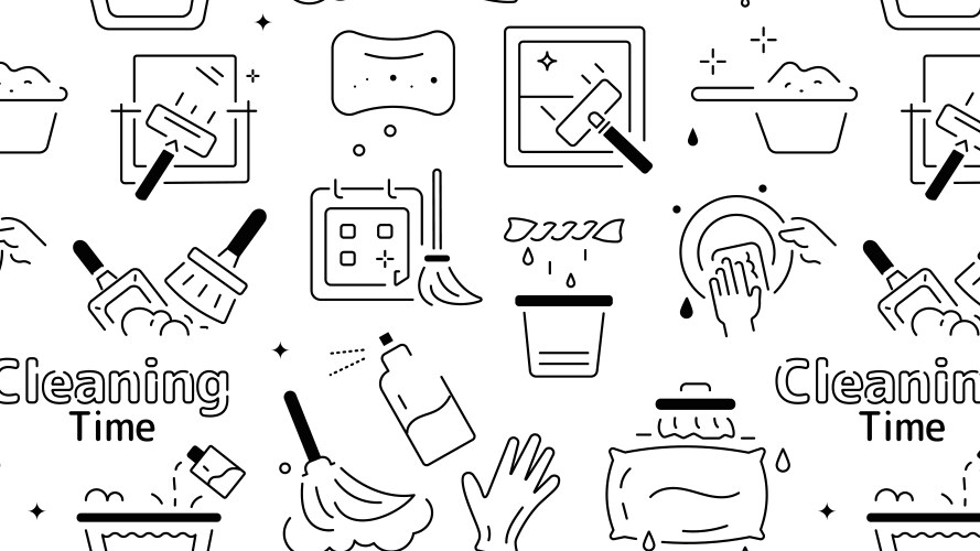 Cleaning time Royalty Free Vector Image - VectorStock