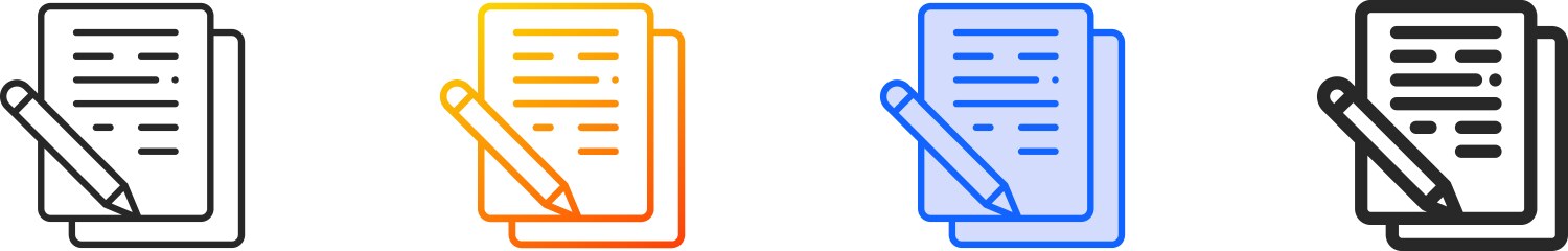 Class iconthin linear gradient blue stroke Vector Image