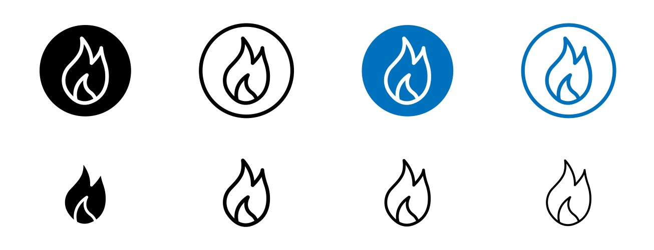Flame icon icon set Royalty Free Vector Image - VectorStock