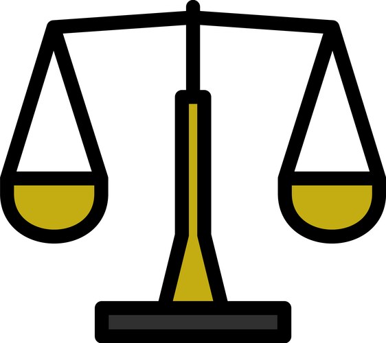 Unbalanced scale of justice Royalty Free Vector Image