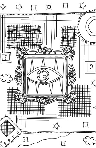 Stone portal coloring page Royalty Free Vector Image
