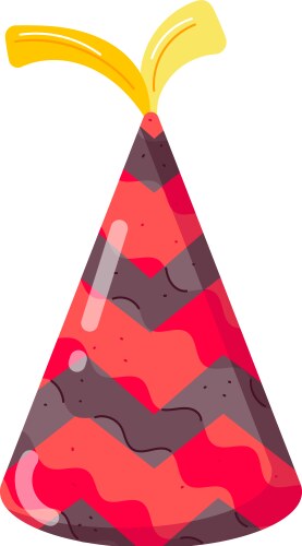 Birthday caps flat stickers Royalty Free Vector Image