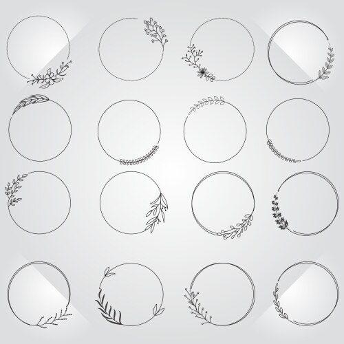 Circle wreath Royalty Free Vector Image - VectorStock