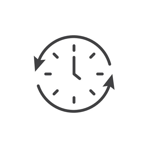 Course of time icon set clock countdown Royalty Free Vector