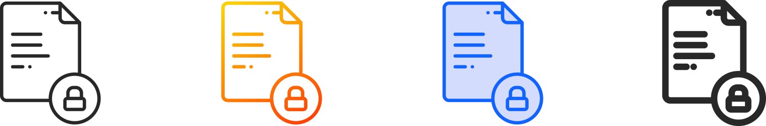 Certificate iconthin linear gradient blue stroke Vector Image