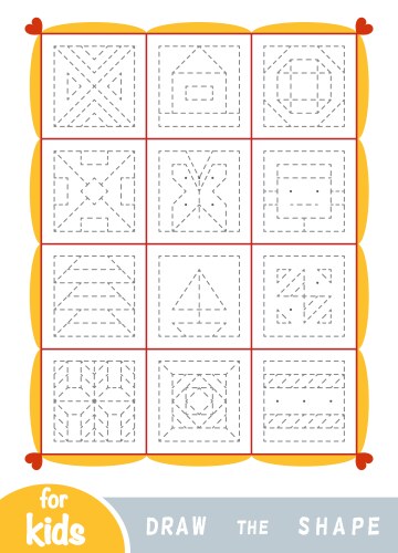 Draw the shapes education game for children Vector Image