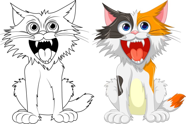 Cartoon Cat Outline Vector Images (over 28,000)