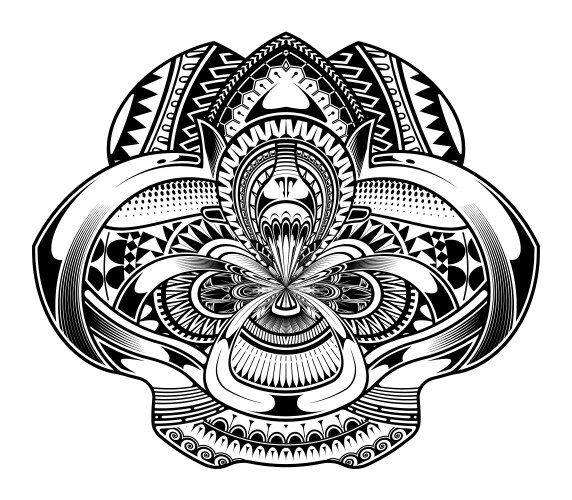 Tattoo abstract black arm template set Royalty Free Vector