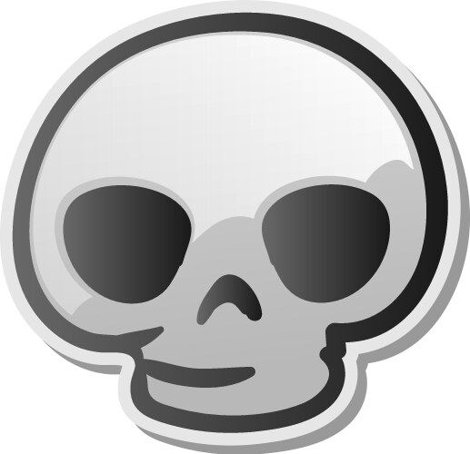 Half face halloween skull symbol design Royalty Free Vector