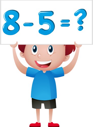 Boy and girl solving math problem Royalty Free Vector Image