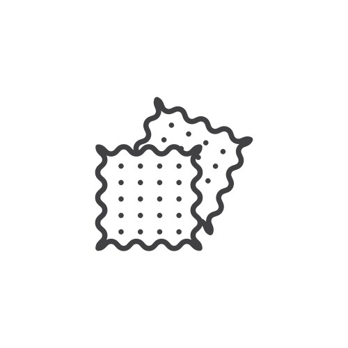 Crackers icon set biscuit snack cheese symbol Vector Image