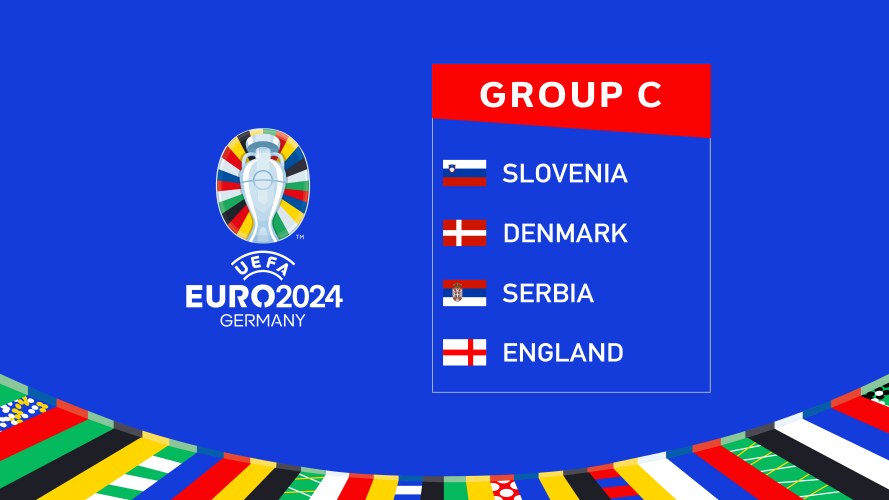 Euro 2024 germany group c ribbon flags design Vector Image