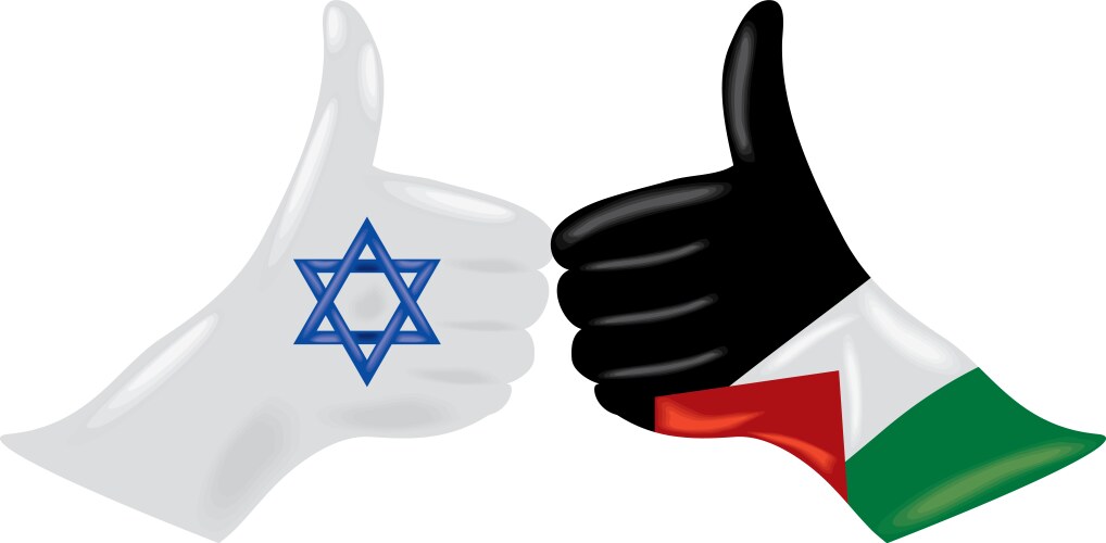 Israel and palestine peace campaign Royalty Free Vector