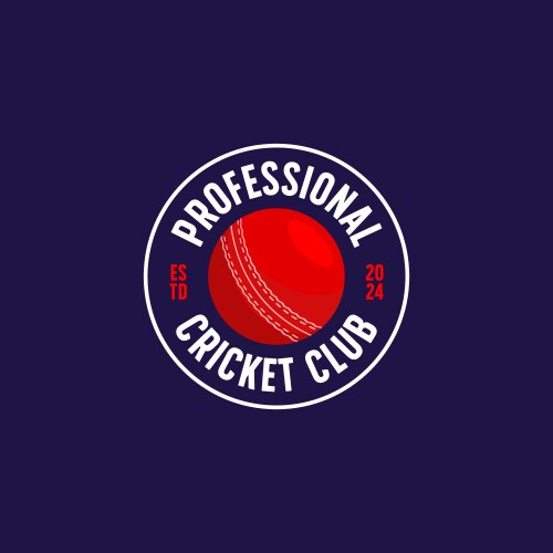 Simple professional cricket championship template Vector Image