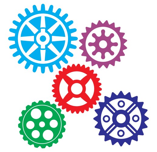 Mechanical gear background Royalty Free Vector Image