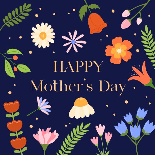 Happy mothers day square Royalty Free Vector Image
