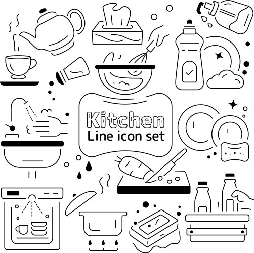 Kitchen pattern Royalty Free Vector Image - VectorStock