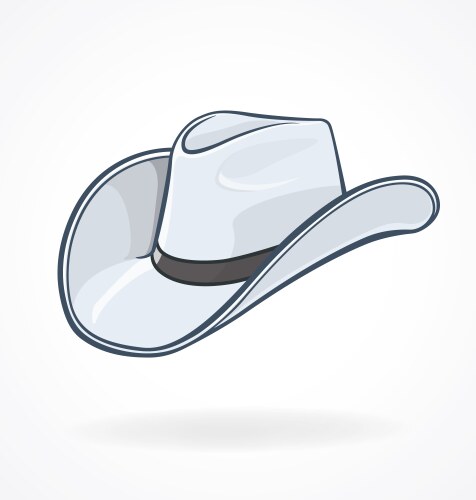 Cowboy stetson hat black silhouette Royalty Free Vector